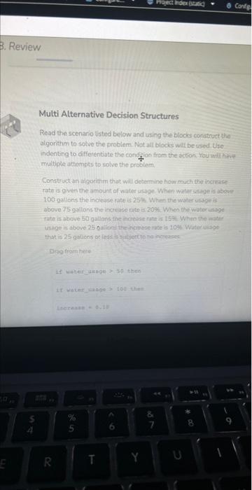 Multi Alternative Decision Structures Read the | Chegg.com