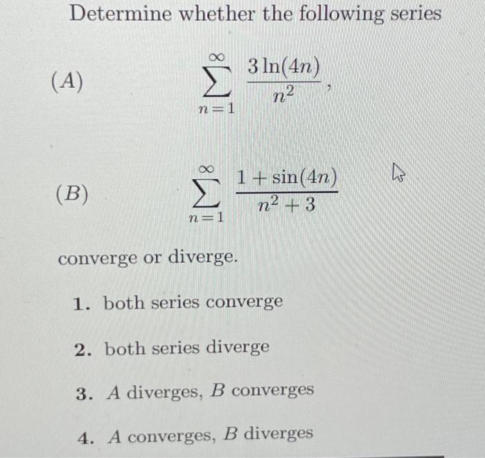 Solved Find all values of p for which the infinite series | Chegg.com