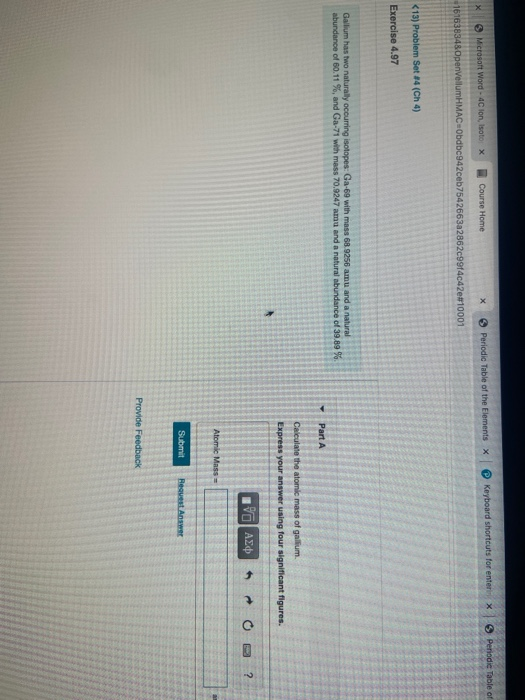 Solved S Periodic Table of Keyboard shortcuts for enterix 3 | Chegg.com