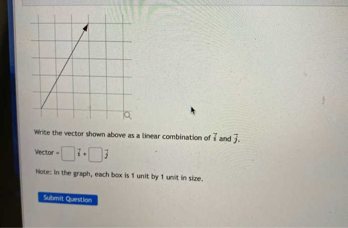Solved To Write the vector shown above as a linear | Chegg.com