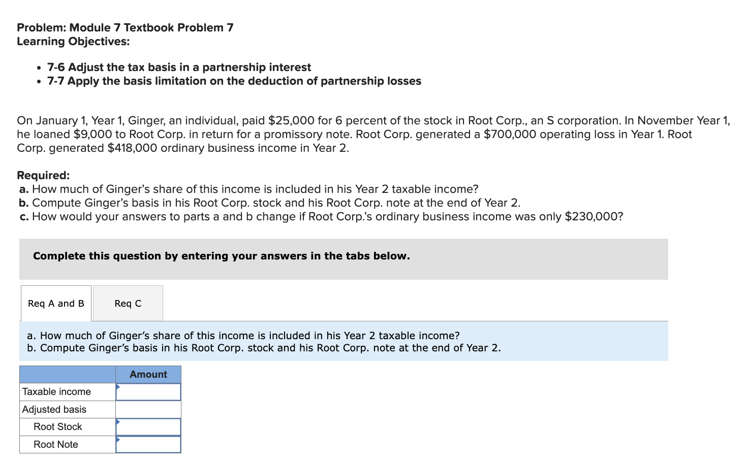 Solved Problem: Module 7 ﻿Textbook Problem 7Learning | Chegg.com