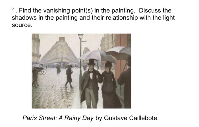 Solved 1. Find the vanishing point(s) in the painting. | Chegg.com