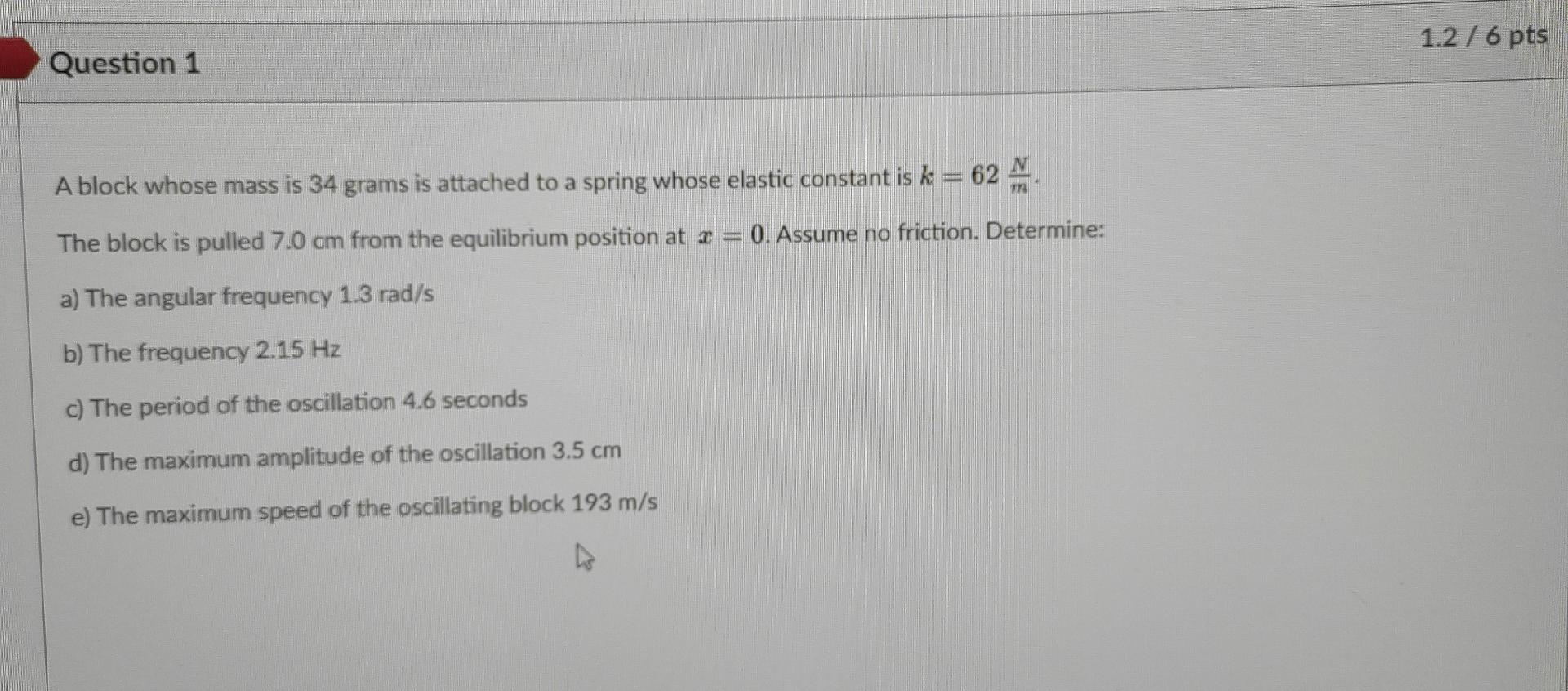 Solved I just need steps on how to solve for each part as | Chegg.com