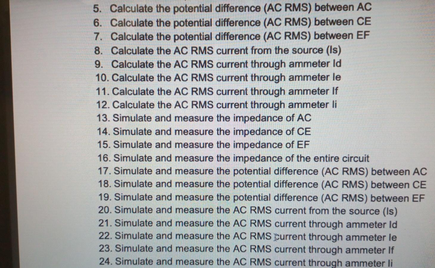 Solved 5. Calculate the potential difference (AC RMS) | Chegg.com
