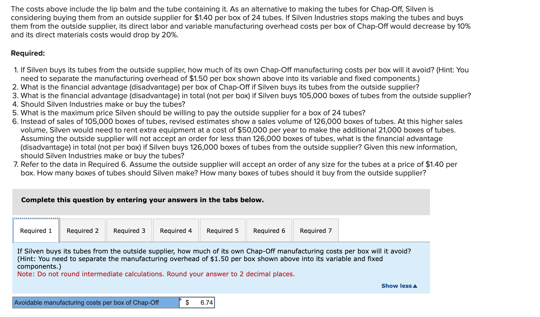 Solved by an EXPERT Problem 11-25 (Algo) ﻿Sourcing Decisions | Chegg.com