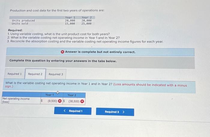 Solved Required: 1. Using variable costing, what is the unit | Chegg.com