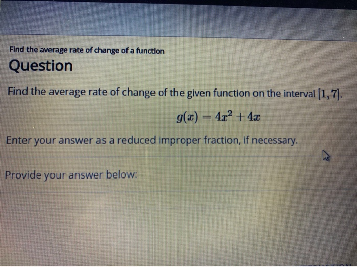 Solved Find the average rate of change of a function | Chegg.com