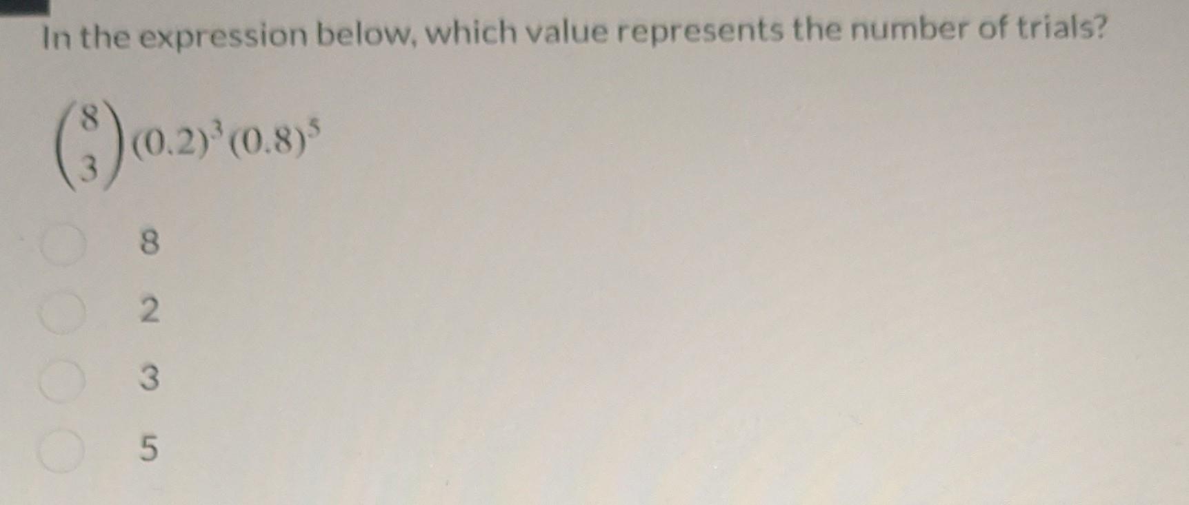 Solved In the expression below, which value represents the | Chegg.com