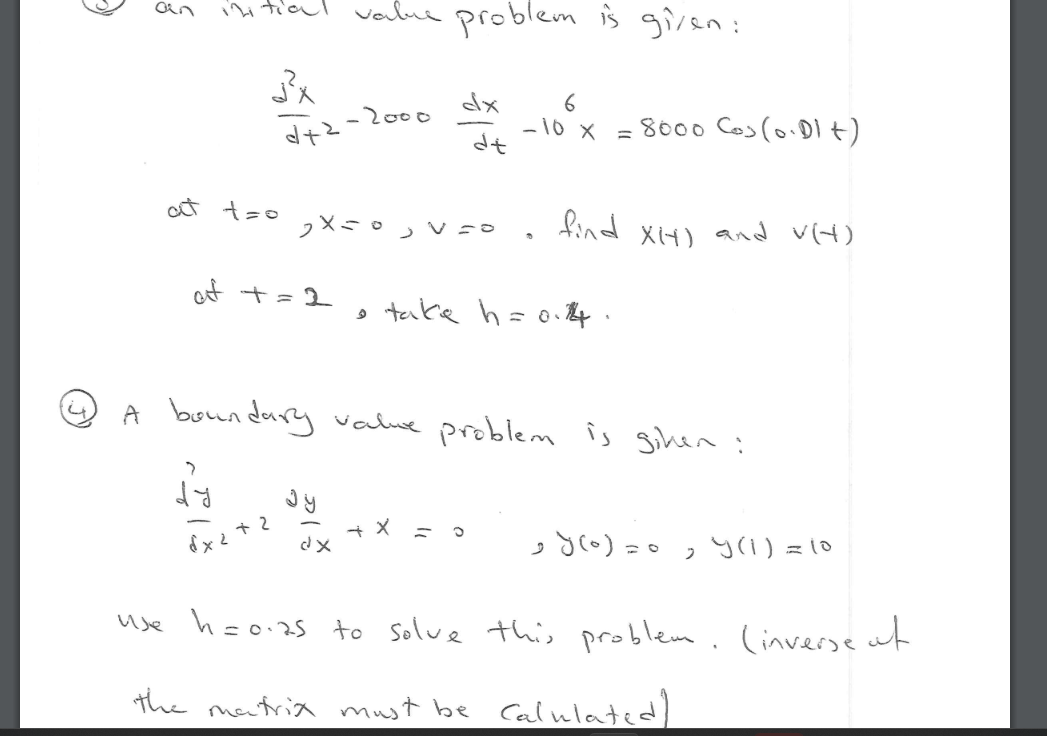 Solved an intial value problem is | Chegg.com