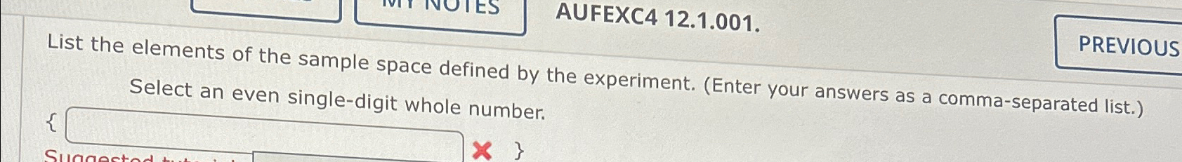 Solved AUFEXC4 12.1.001.List the elements of the sample | Chegg.com