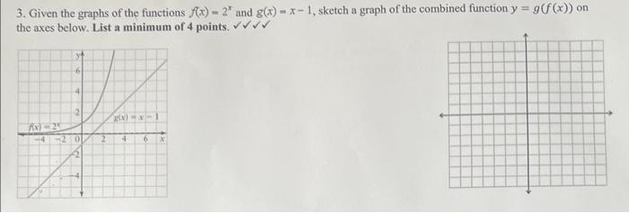 Solved 3. Given the graphs of the functions f(x)=2x and | Chegg.com