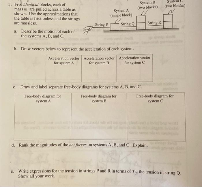 Solved System B (two blocks) System (two blocks) System A | Chegg.com