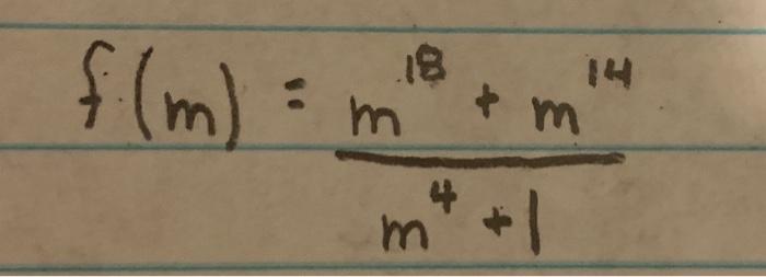 Solved 81 f(m) m &m E 4 m | Chegg.com