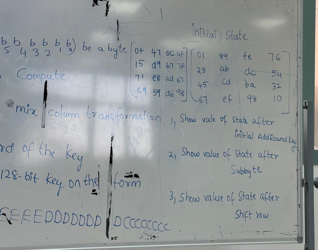 rd of the keyInitial AddRound KeyShow value of State | Chegg.com