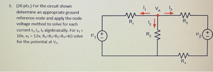 Solved for the circuit shown below determine an appropriate | Chegg.com
