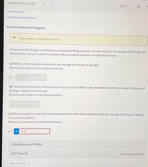 Solved Intravenous fluid bags are filled by an automated | Chegg.com | Chegg.com