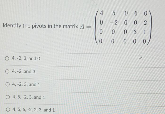 Solved The augmented matrix is given for a system of | Chegg.com