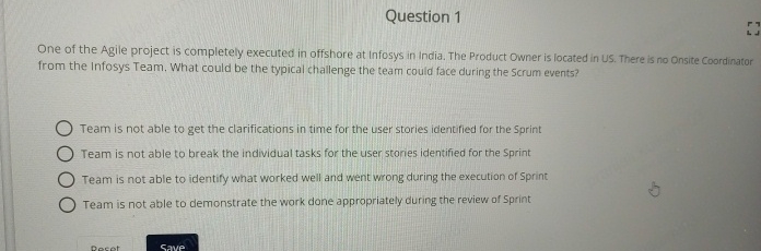 Solved Question 1One of the Agile project is completely | Chegg.com