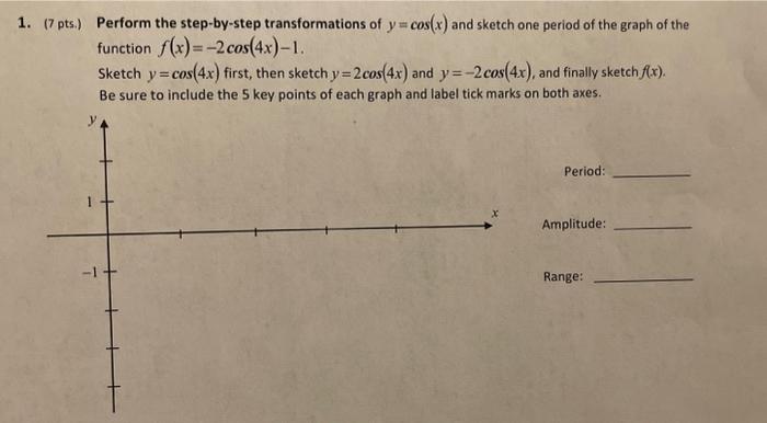 (7 pts.) Perform the step-by-step transformations of | Chegg.com