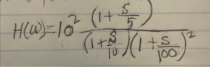 Solved Draw Bodeplot For Transfer Function Draw Bodeplot And