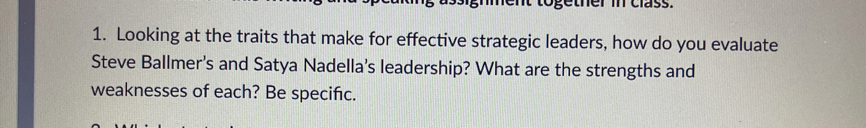 Solved Looking at the traits that make for effective | Chegg.com