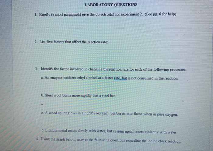 Solved LAB 3-Factors Affecting Reaction Rate INTRODUCTION. | Chegg.com