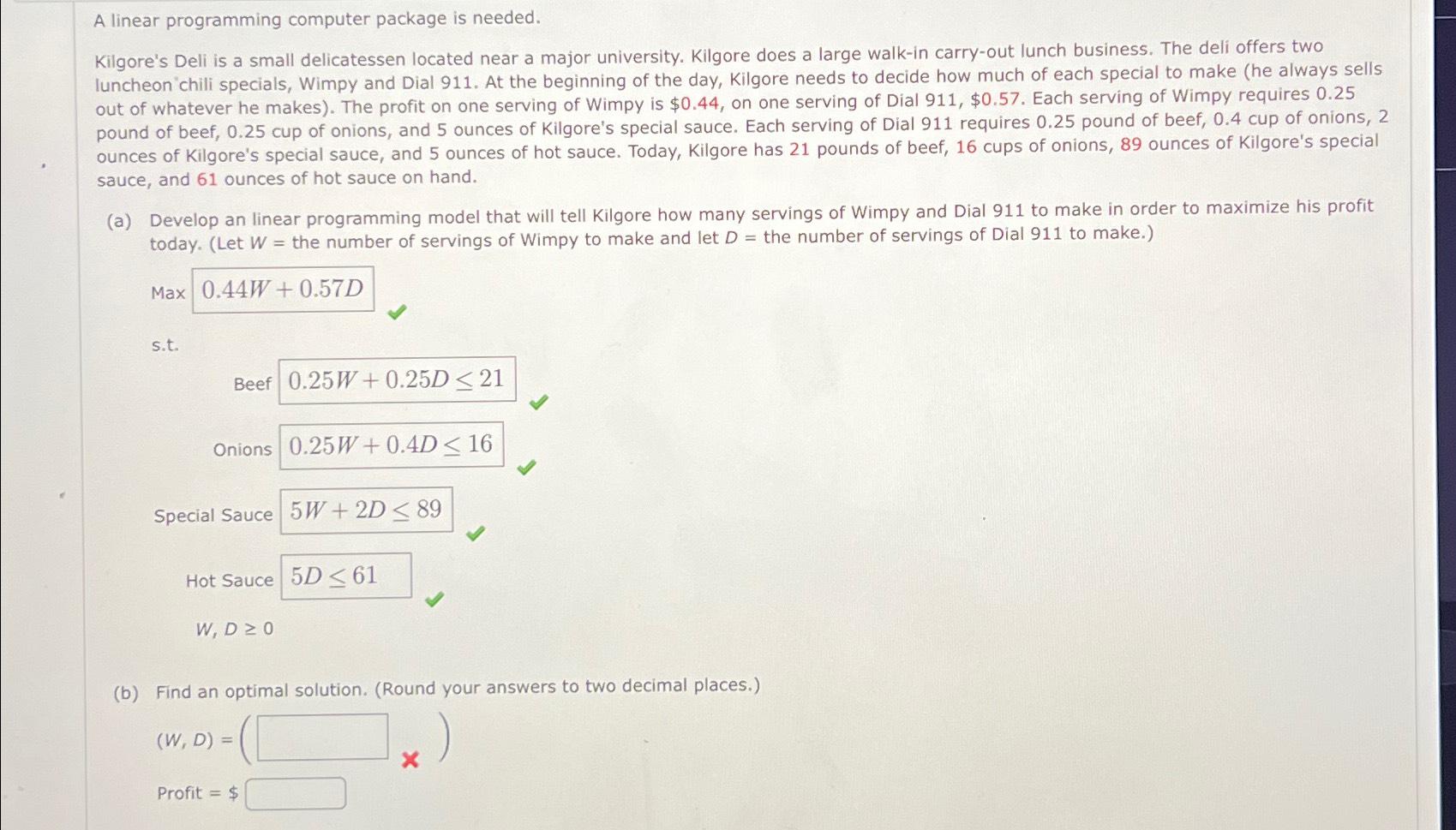 Solved A linear programming computer package is | Chegg.com