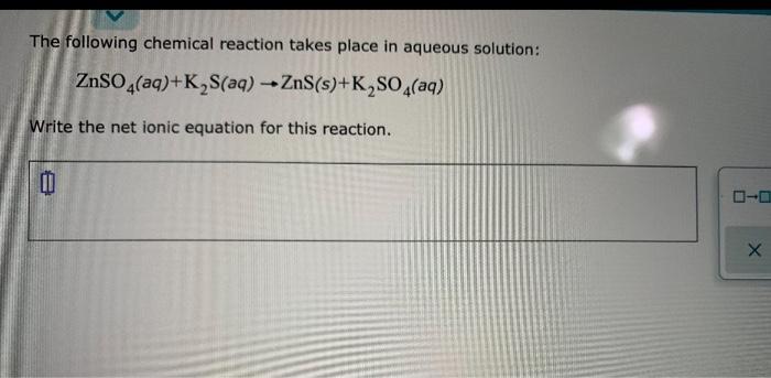 Solved The following chemical reaction takes place in | Chegg.com