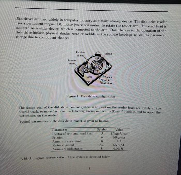 Solved Disk drives are used widely in computer industry as | Chegg.com