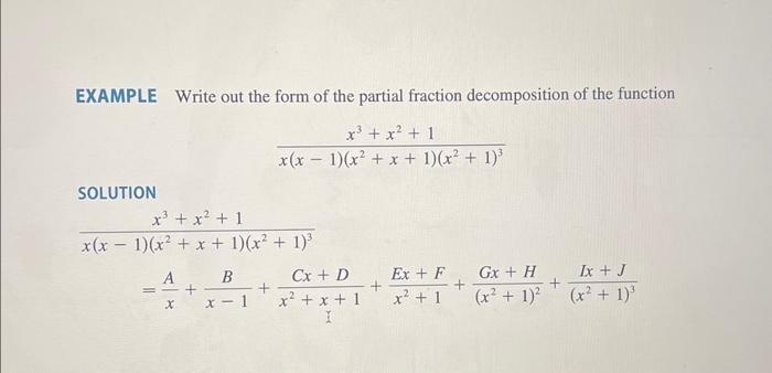 Solved Write out the form of the partial fraction | Chegg.com
