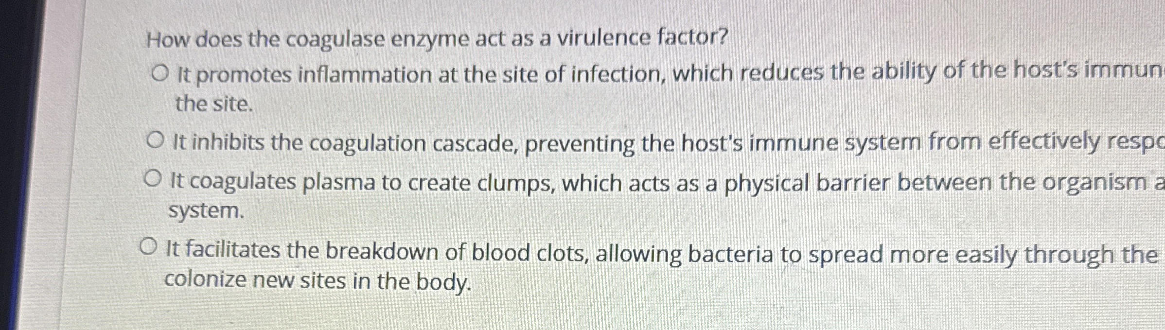 Solved How does the coagulase enzyme act as a virulence | Chegg.com
