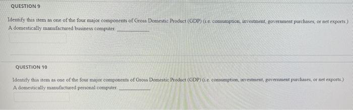 Solved ldentify this item as one of the four major | Chegg.com