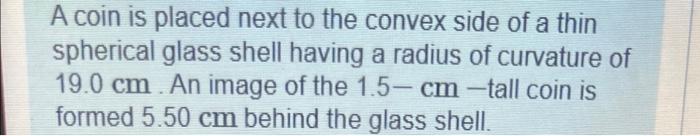 Solved You wish to create an image that is 10 meters from an | Chegg.com