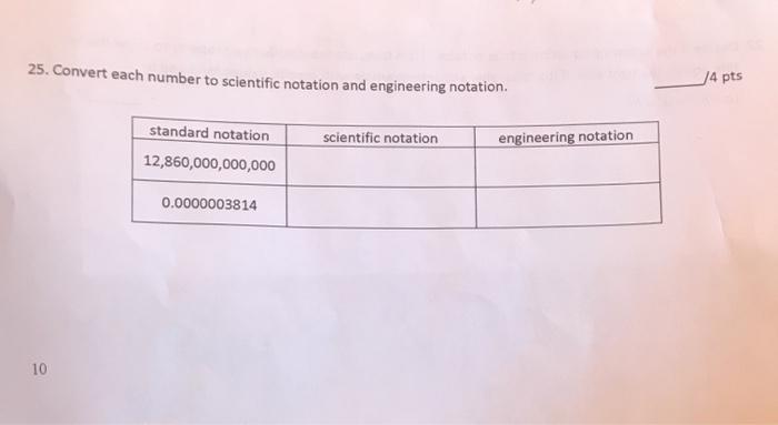 Solved 25. Convert each number to scientific notation and | Chegg.com