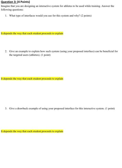 Solved Course is , User Interface Design, Make the asnwers | Chegg.com