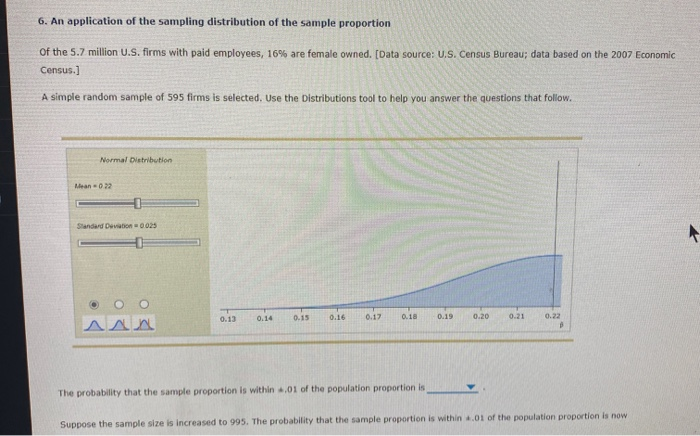 Solved 6. An application of the sampling distribution of the | Chegg.com