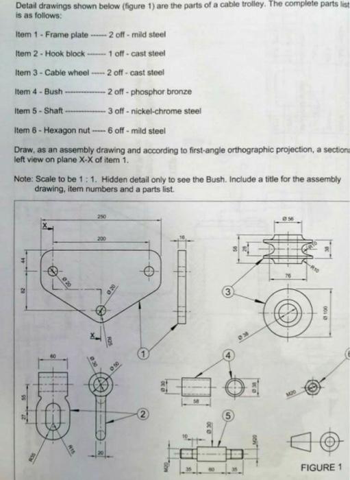 Solved What is required is a mechanical geometric drawing on | Chegg.com