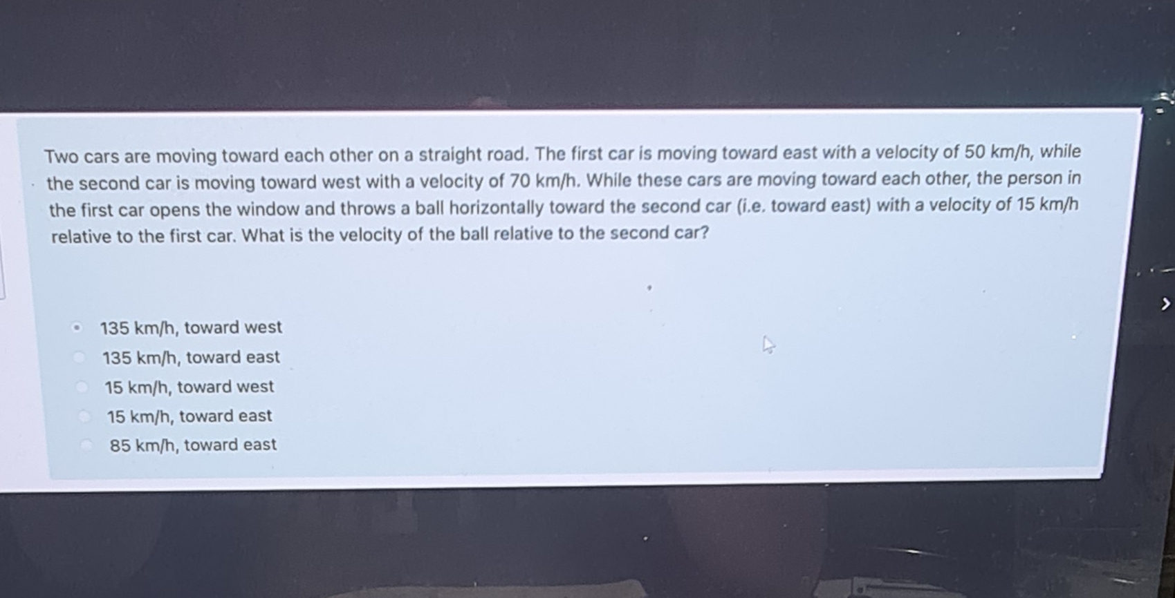 Solved Two cars are moving toward each other on a straight | Chegg.com