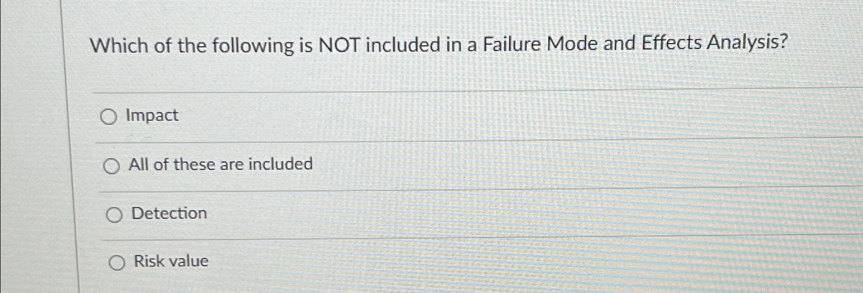 Solved Which of the following is NOT included in a Failure | Chegg.com