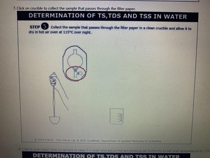 Solved Environmental Enging of Determination of TS, TDS and | Chegg.com