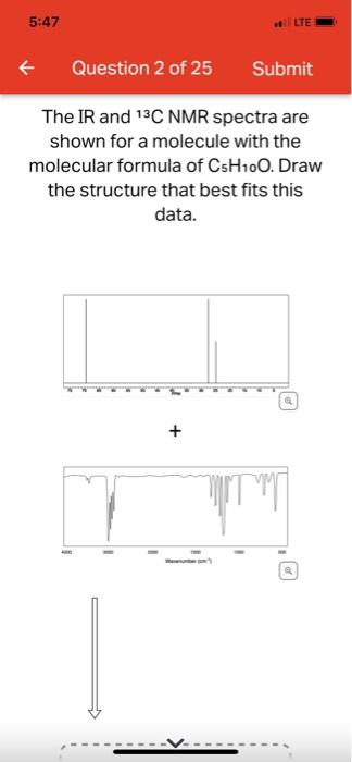 Solved Consider a molecule with the molecular formula of | Chegg.com