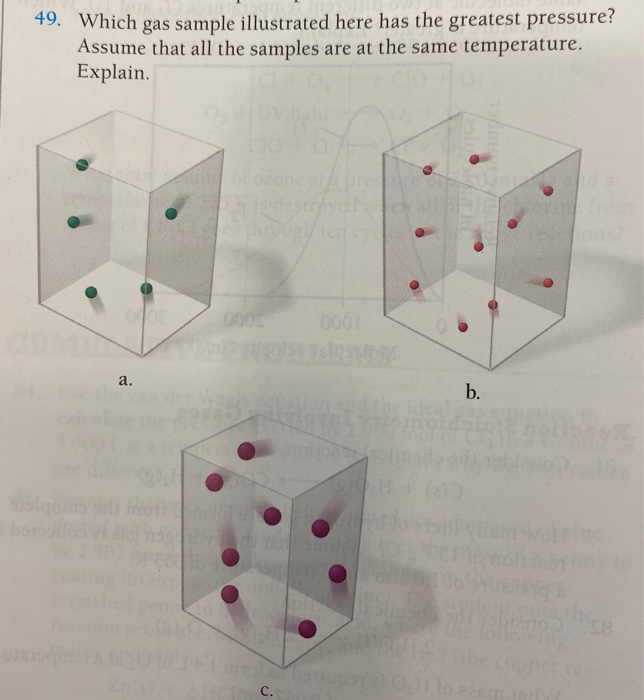 Solved 49. Which gas sample illustrated here has the | Chegg.com