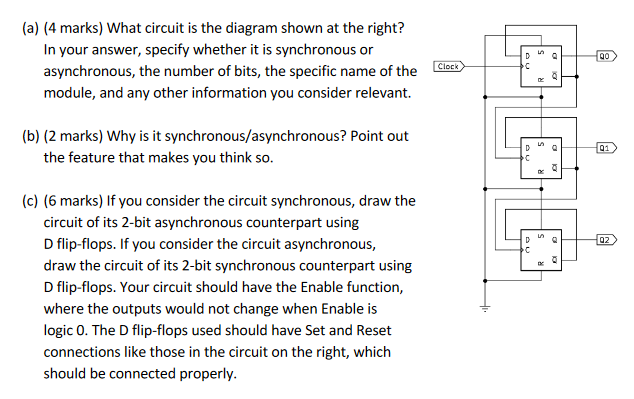 Solved answer (c)(c) (6 ﻿marks) ﻿If you consider the circuit | Chegg.com
