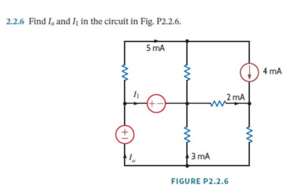 Solved 2.2.6 ﻿Find Io ﻿and I1 ﻿in the circuit in Fig. | Chegg.com