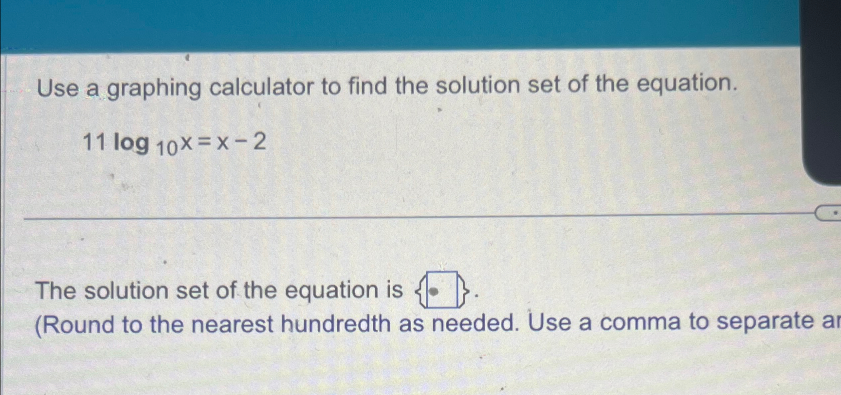 Solved Use a graphing calculator to find the solution set of | Chegg.com