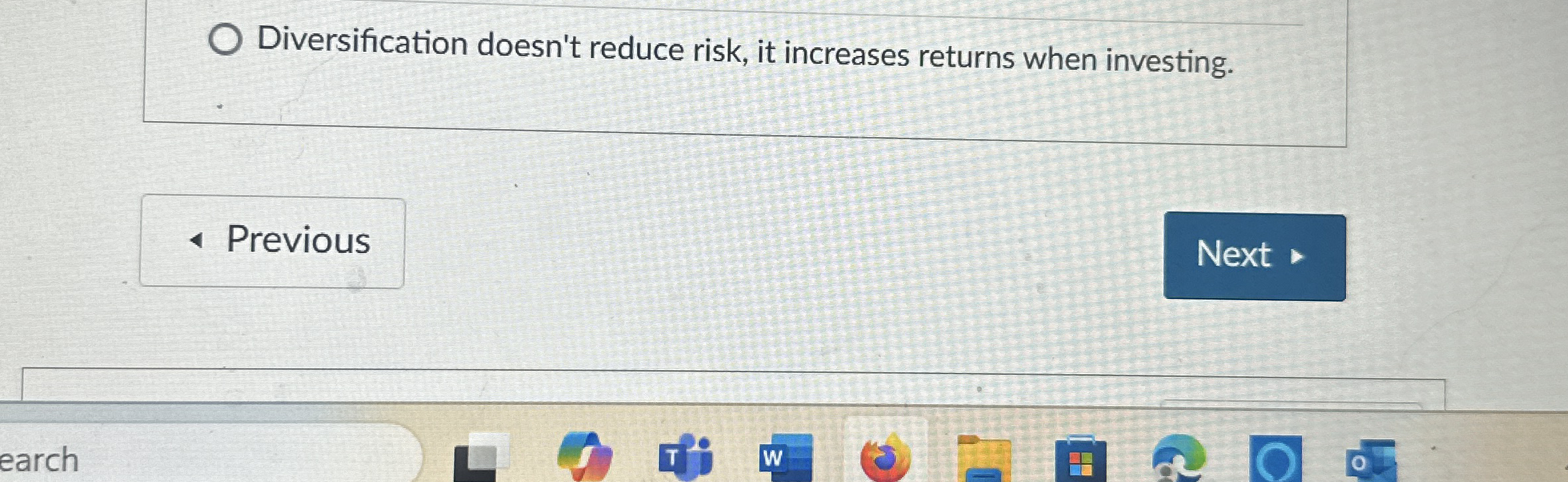 Solved Diversification doesn't reduce risk, it increases | Chegg.com