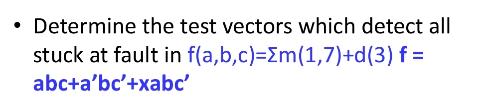 Solved Determine the test vectors which detect all stuck at | Chegg.com