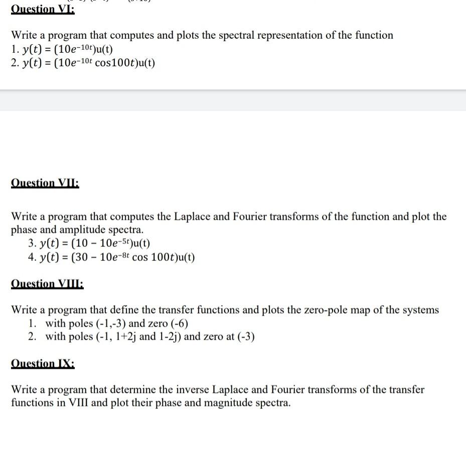 Solved Question Vi Write A Program That Computes And Plots 9606