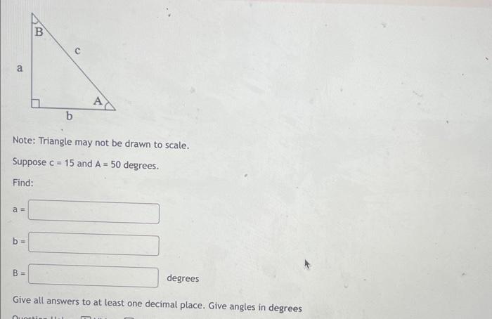 Solved Note: Triangle may not be drawn to scale. Suppose | Chegg.com