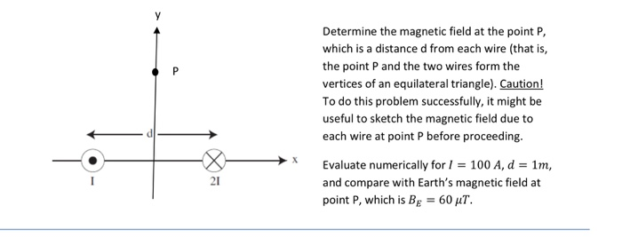 Solved Determine the magnetic field at the point P, which is | Chegg.com